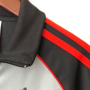 adidas | Jackets & Coats | Adidas Grey Red Blue Classic Track Jacket ...